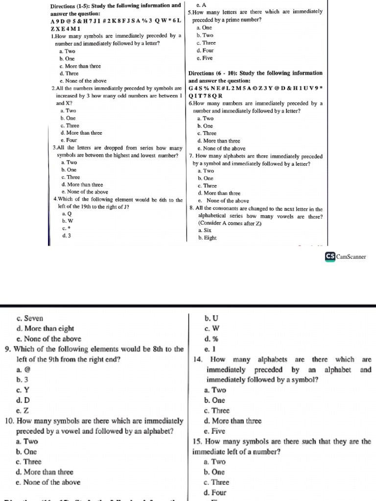 Alphanumeric Series Practice | PDF