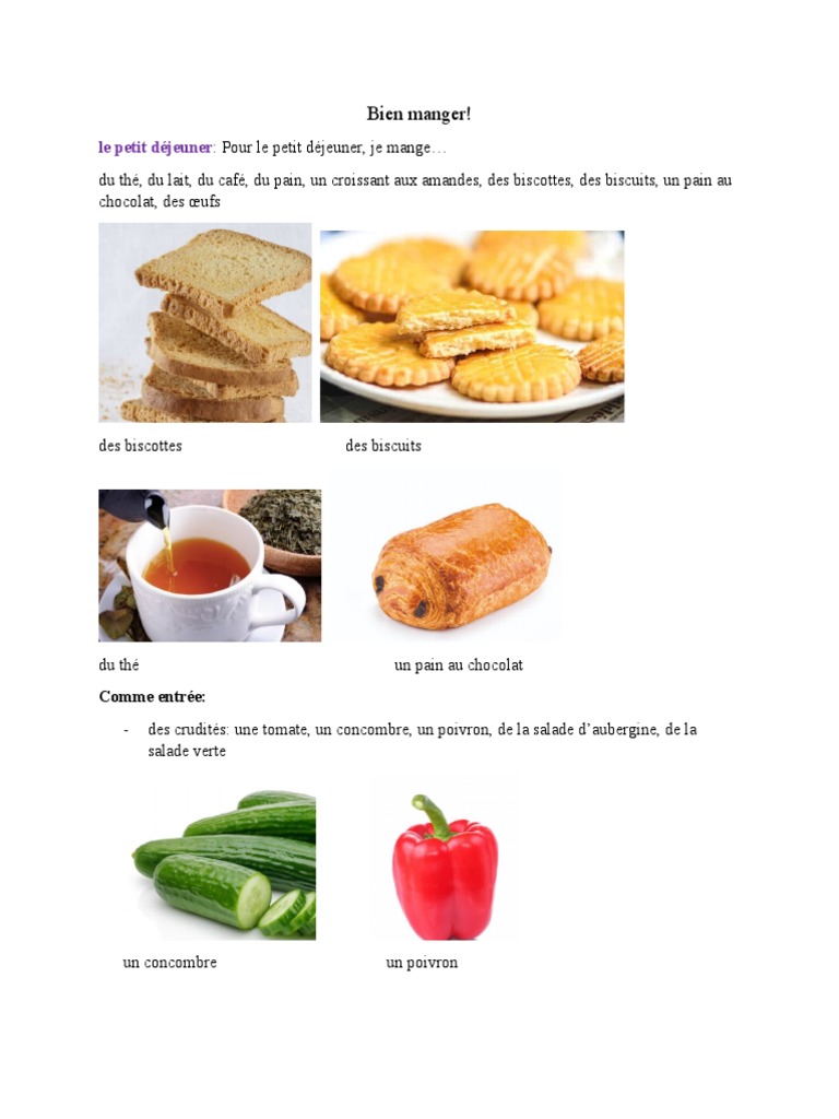 Idées de Repas: Petit Déjeuner au Dîner | PDF