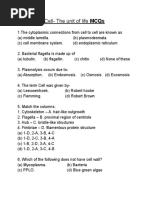 Xi - Biology - Work Sheet - Competency Based QNS | PDF | Cell Membrane | Nucleotides