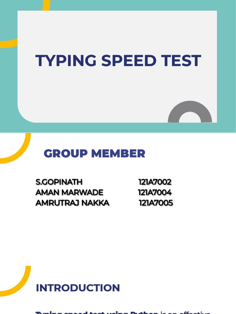 Typing Speed Test Typing Speed Test Typing Speed Test | PDF