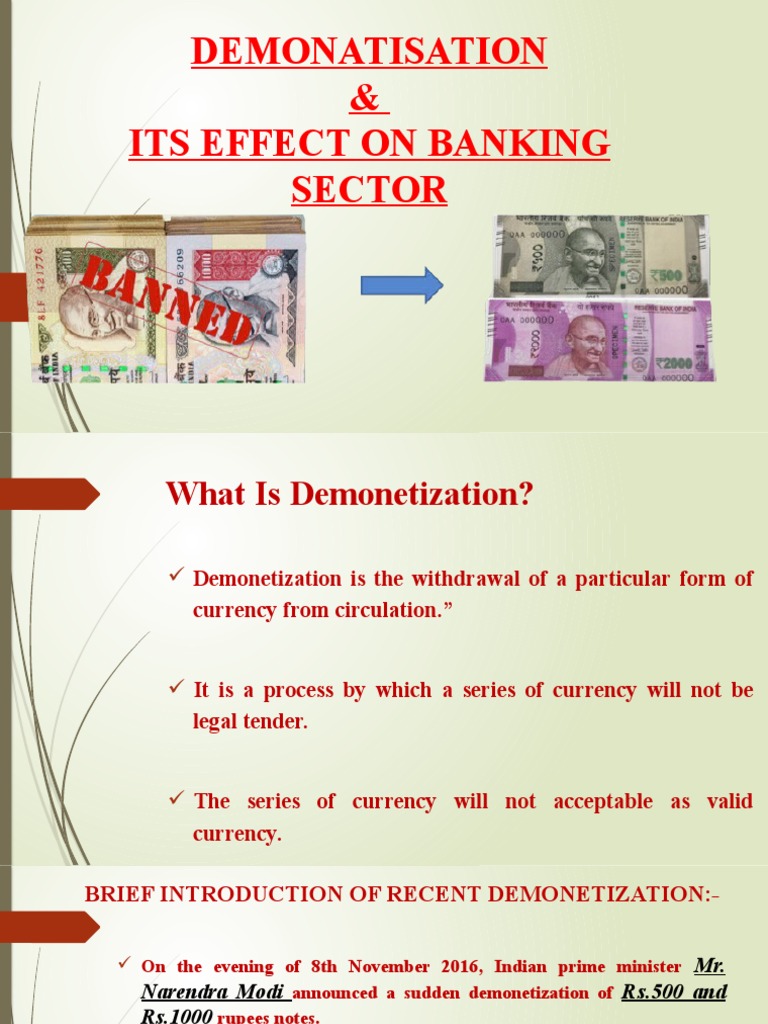 The Impact of India's 2016 Demonetization on the Banking Sector | PDF ...