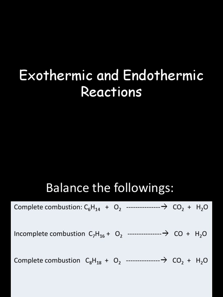 Exothermic and Endothermic Reactions | PDF | Chemical Reactions | Heat