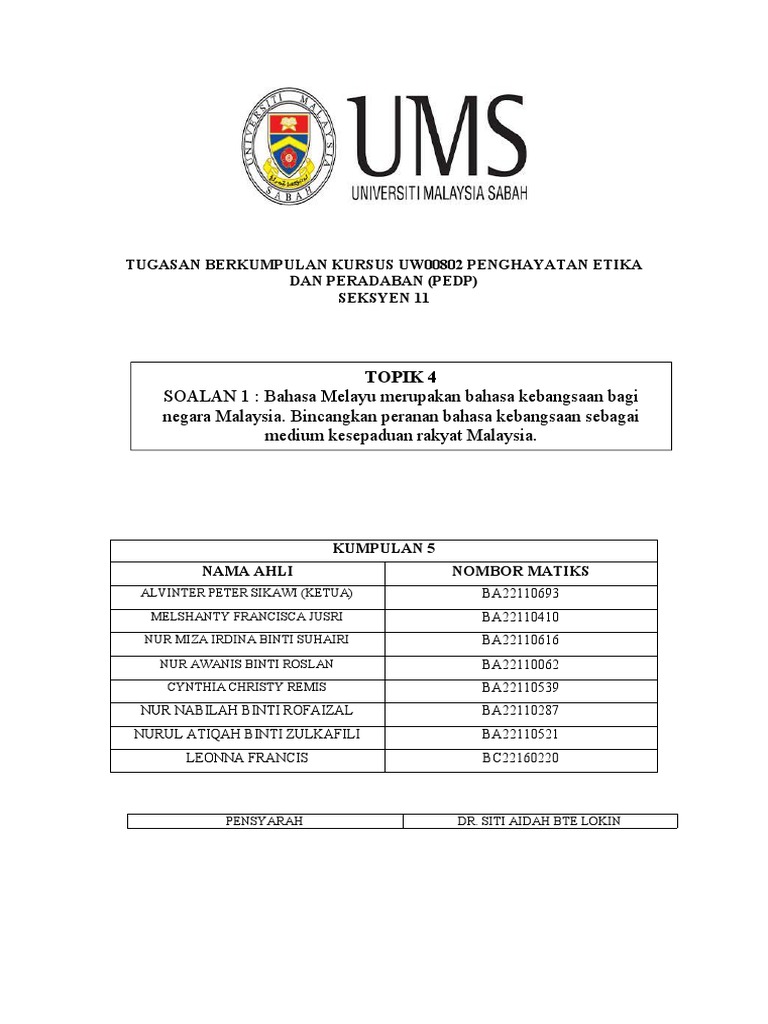 Assignment Pedp (GRP 5) . | PDF