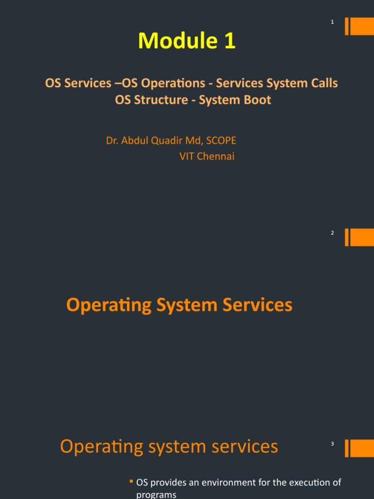OS Services - OS Operations - Services System Calls OS Structure - System Boot | PDF | Operating ...