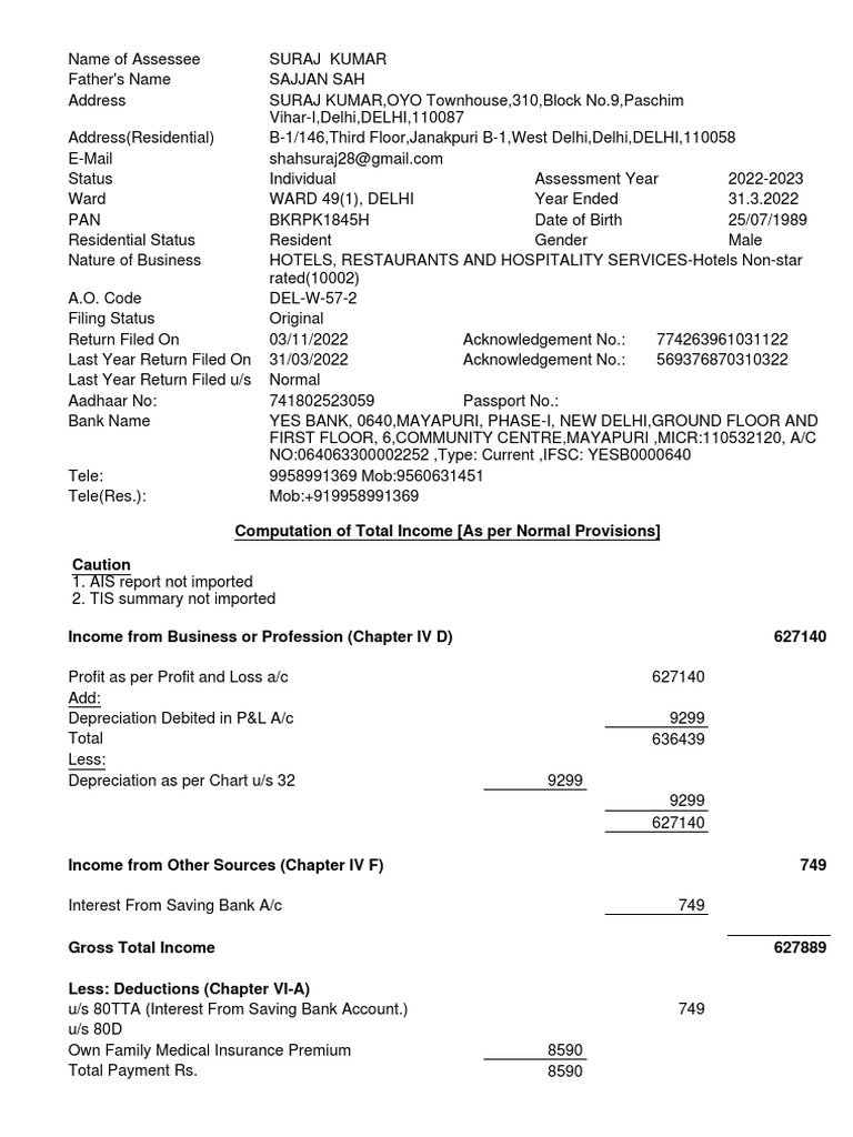 Computation - Suraj Shah | PDF | Alternative Minimum Tax | Taxation Computation - Suraj Shah | PDF | Alternative Minimum Tax | Taxation