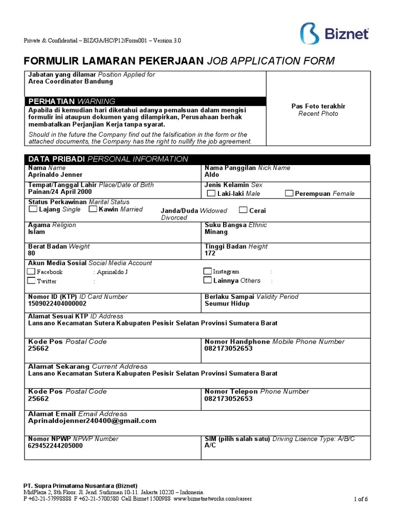 JAF Biznet Terbaru | PDF