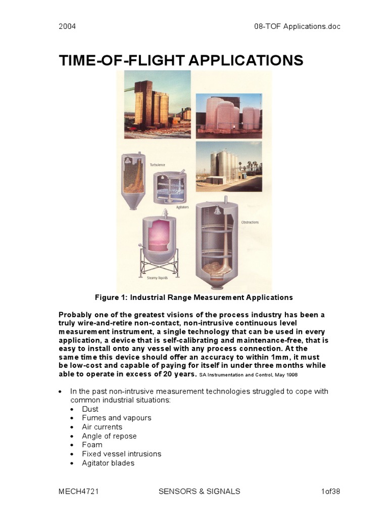 08-TOF Applications | PDF | Radar | Ultrasound