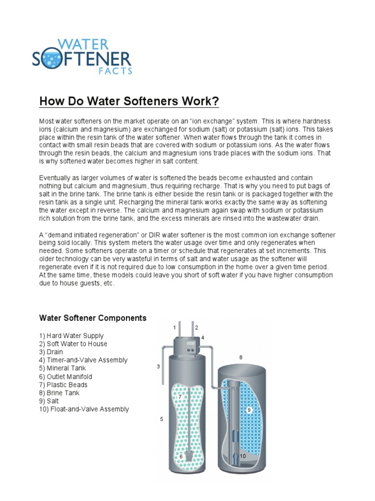 How Do Water Softeners Work | PDF | Salt | Ion Exchange