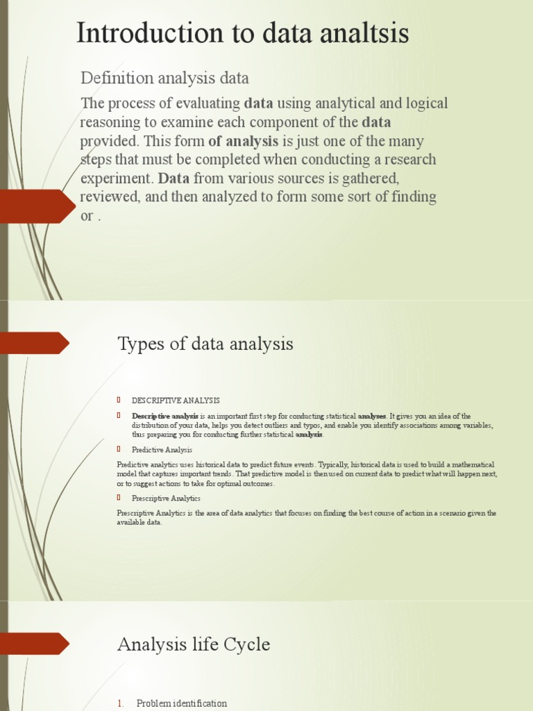 Introduction To Data Analtsis | PDF | Level Of Measurement | Data Analysis