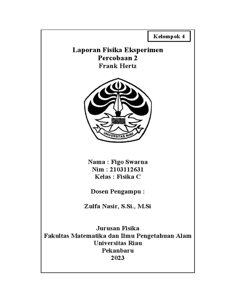 Laporan Frank Hertz | PDF