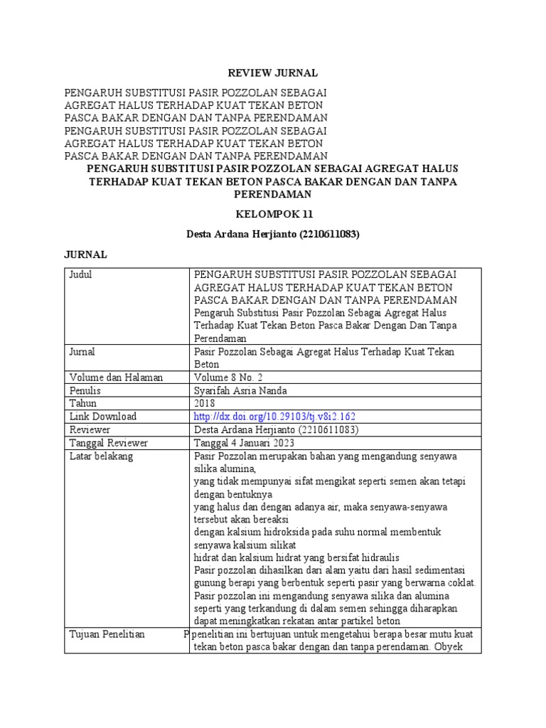 Review Jurnal Desta Ardana | PDF