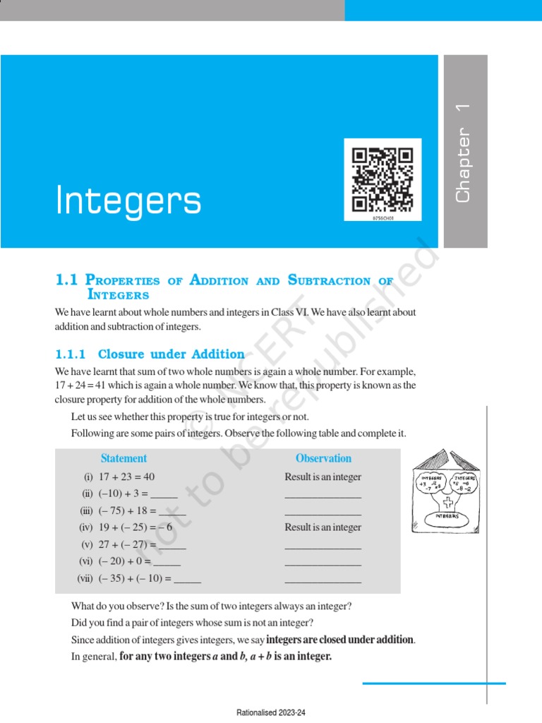 Integers: 1.1 P A S I | PDF | Multiplication | Integer