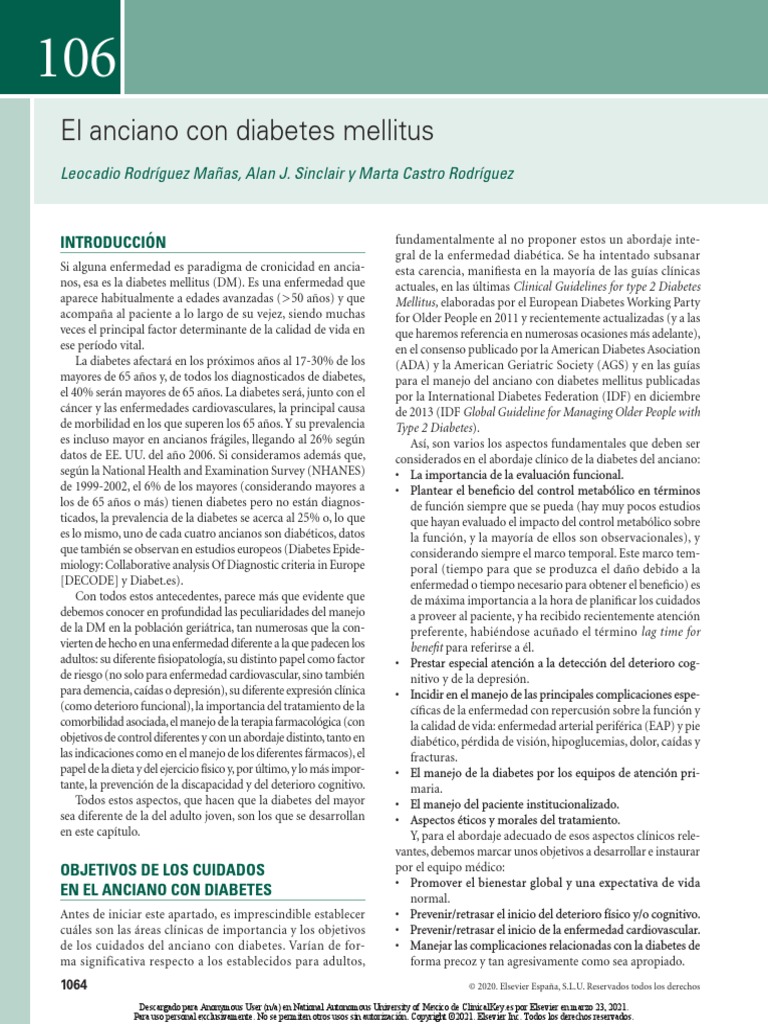 El Anciano Con Diabetes Mellitus: Leocadio Rodríguez Mañas, Alan J ...