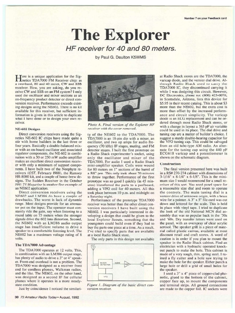 Receptor 40 80m Explorer 1992 | PDF