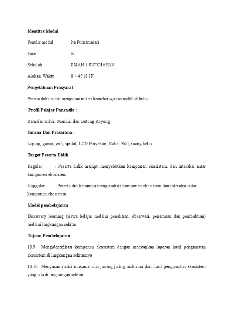 Identitas Modul | PDF | Karier & Perkembangan | Kesehatan Holistik