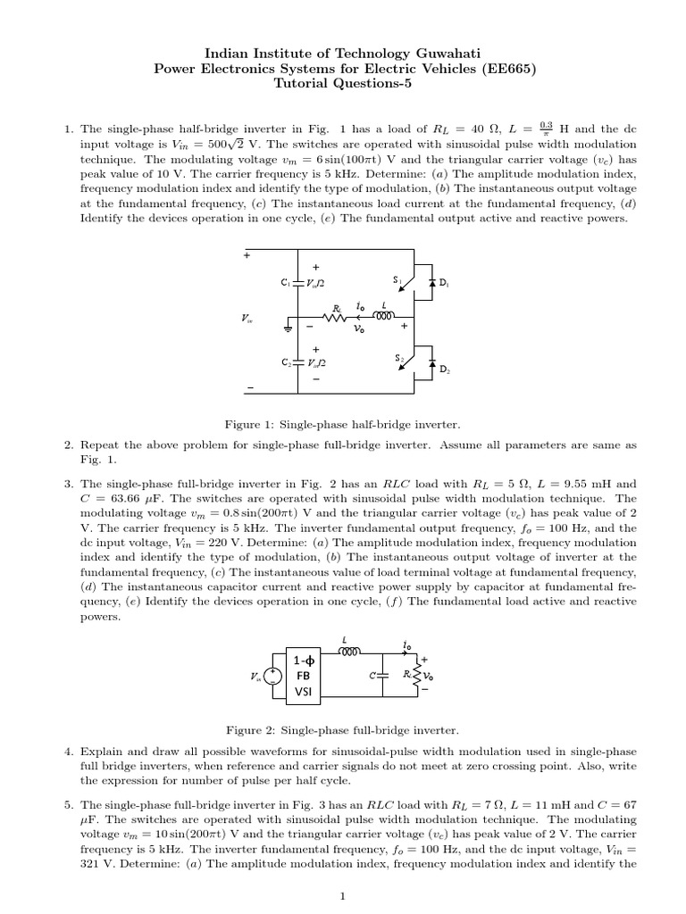 Tutorial 5 | PDF | Power Inverter | Electrical Engineering