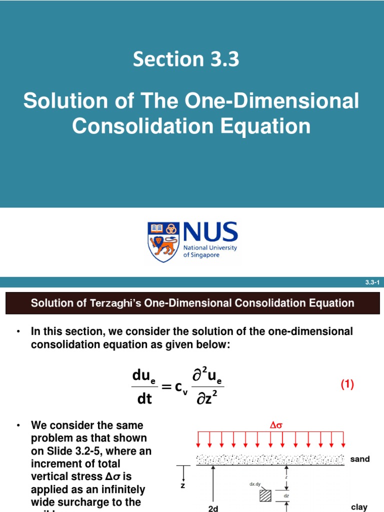 Terzaghi's 1D Consolidation Solution | PDF | Applied And ...