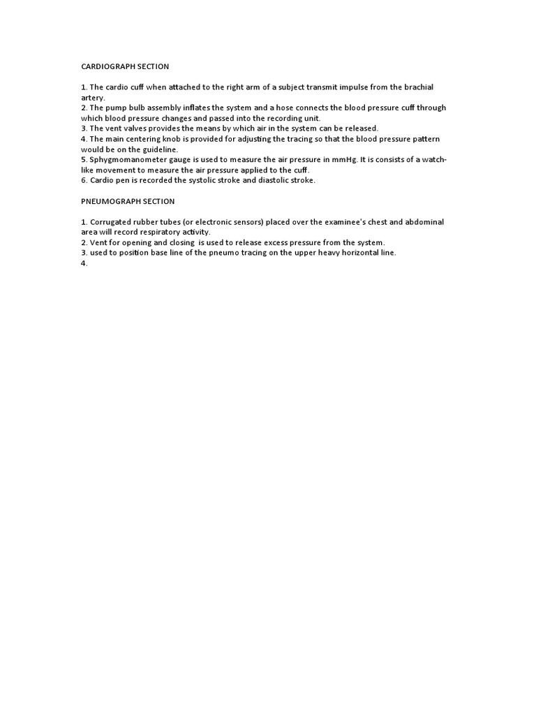 Cardiograph Section | PDF