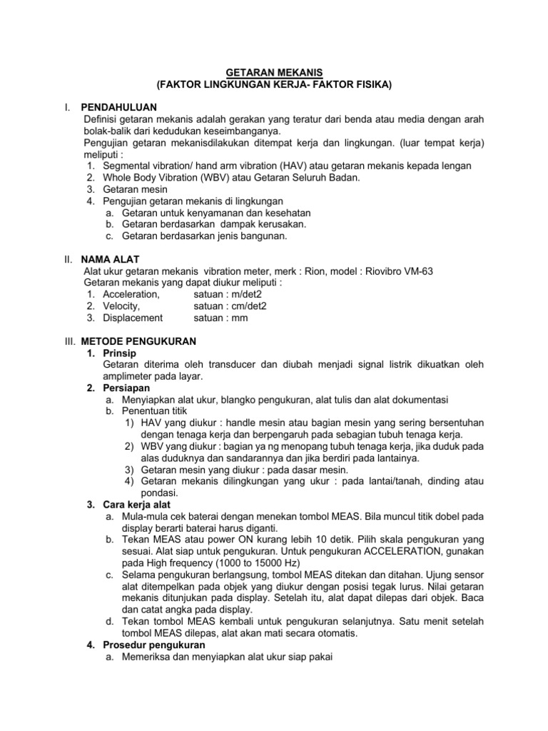 Modul Getaran Dan Kebisingan | PDF