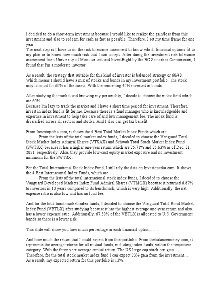 Script Investment-2-3 | PDF | Investment Fund | Investing