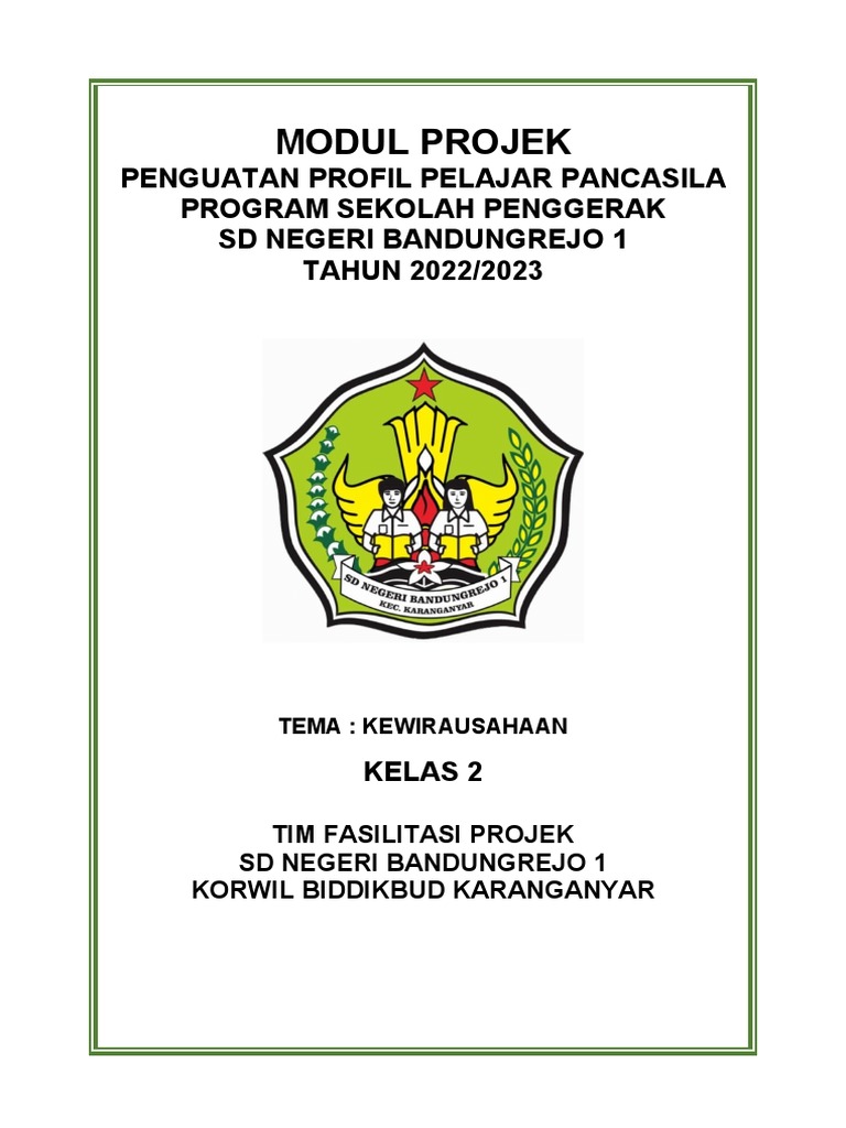 Modul Projek - SD Bandungrejo 1 SMT 2 2022-2023 Bawang Goreng Kering | PDF