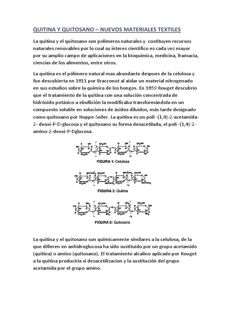 Quitina y Quitosano | PDF | Grafeno | Materiales