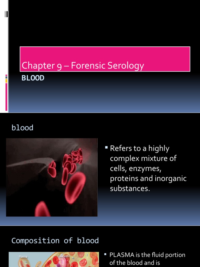 Forensic Serology and Blood Analysis | PDF | Blood | Blood Type