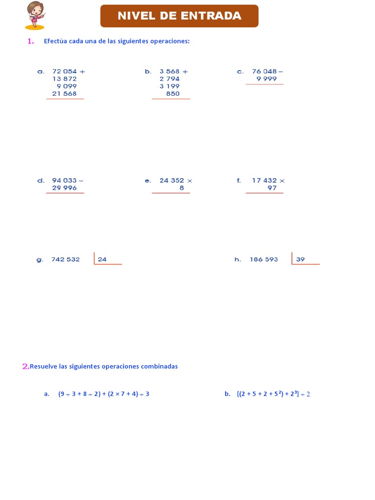 Matemática Pdf Sustracción Matemática Elemental