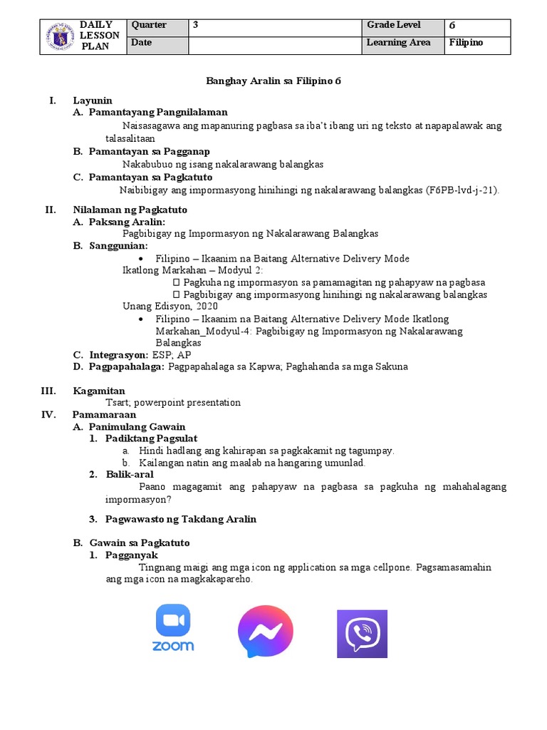 Q3 - Filipino 6 Cot LP | PDF