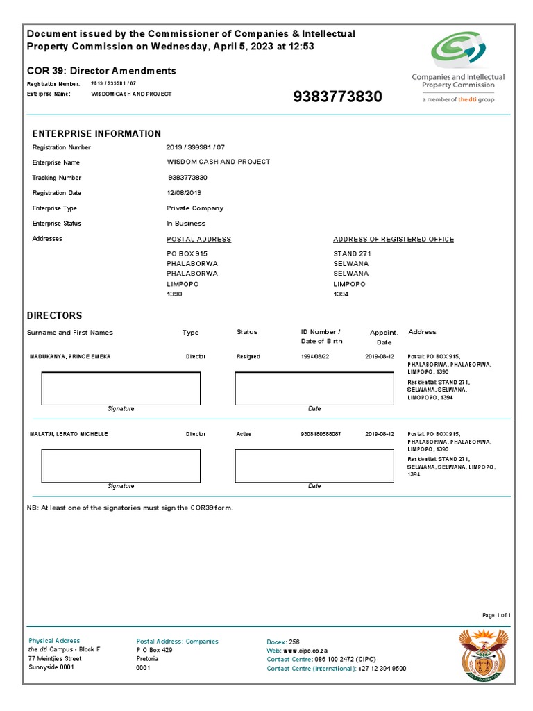 COR39 | Download Free PDF | Government | Written Communication