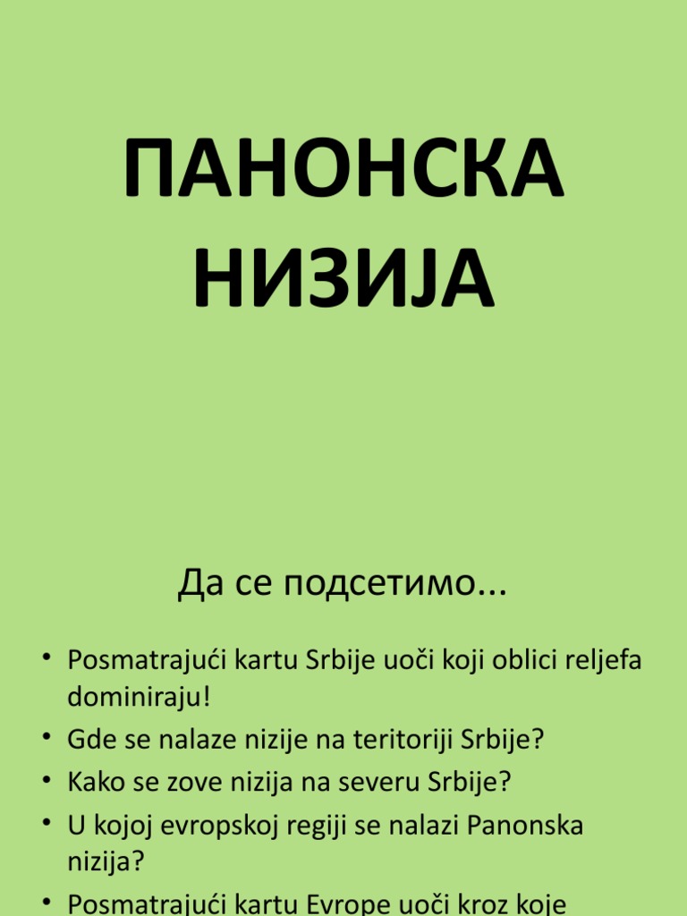 Panonska-Nizija Geos | PDF