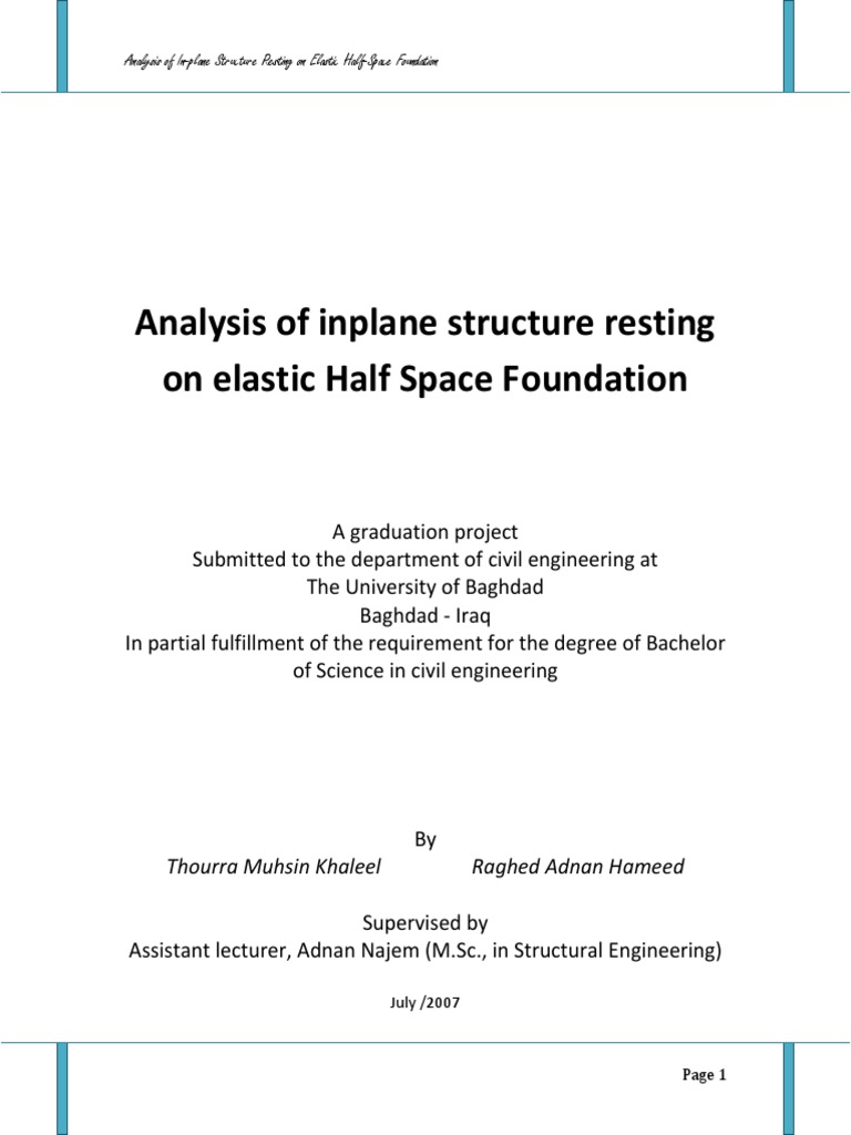 Analysis of Beams Resting On Nonlinear Elastic Half Sapce Foundation | Download Free PDF ...