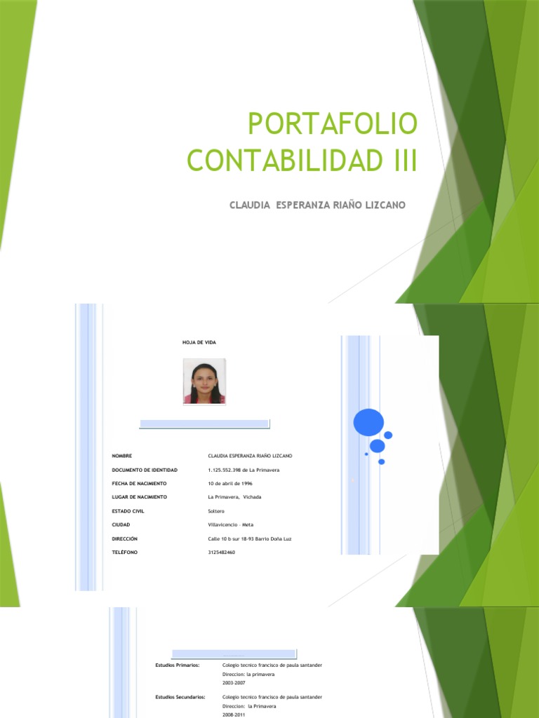Portafolio Contabilidad Iii | PDF | normas internacionales de ...