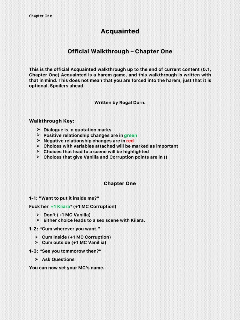 Introduction to Acquainted Game | PDF