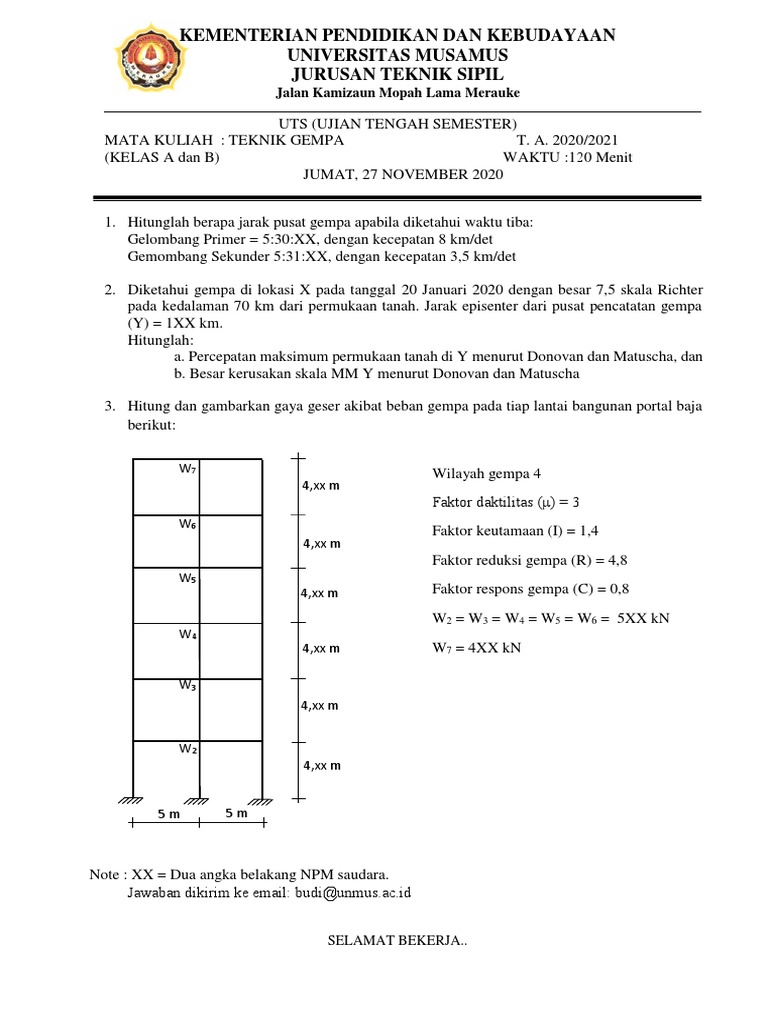UTS Teknik Gempa | PDF