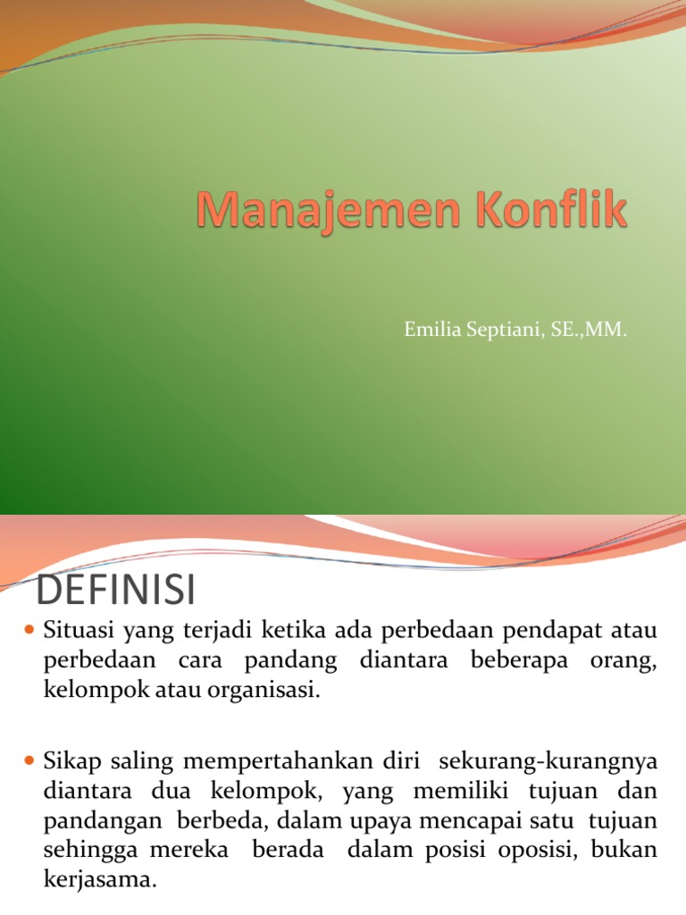 11 Manajemen Konflik | PDF
