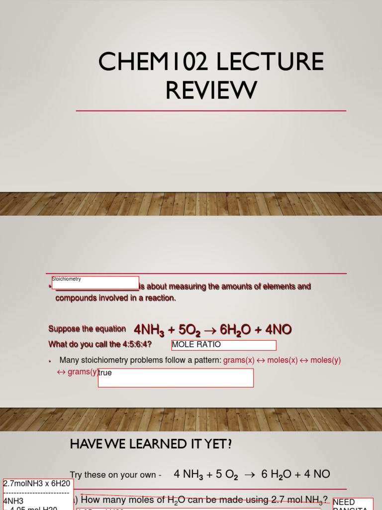 Chem102 Midterm Lecture Review | PDF | Ph | Mole (Unit) Chem102 Midterm Lecture Review | PDF | Ph | Mole (Unit)