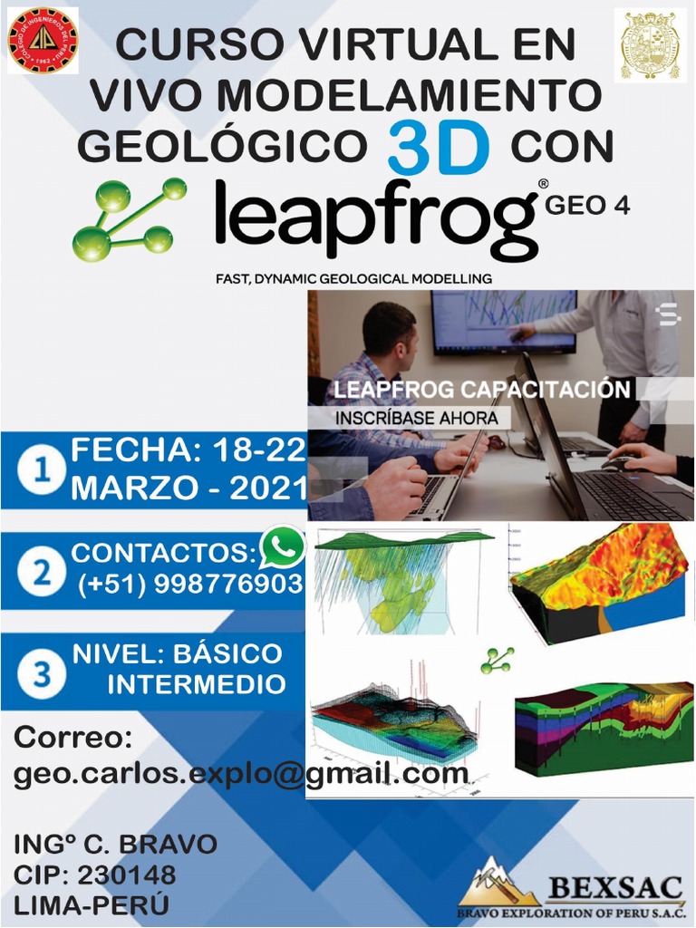 Curso Virtual: Modelamiento Geológico 3D | PDF | Poco | Computación de ...