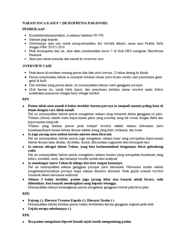 Narasi Soca Kasus 7 | PDF