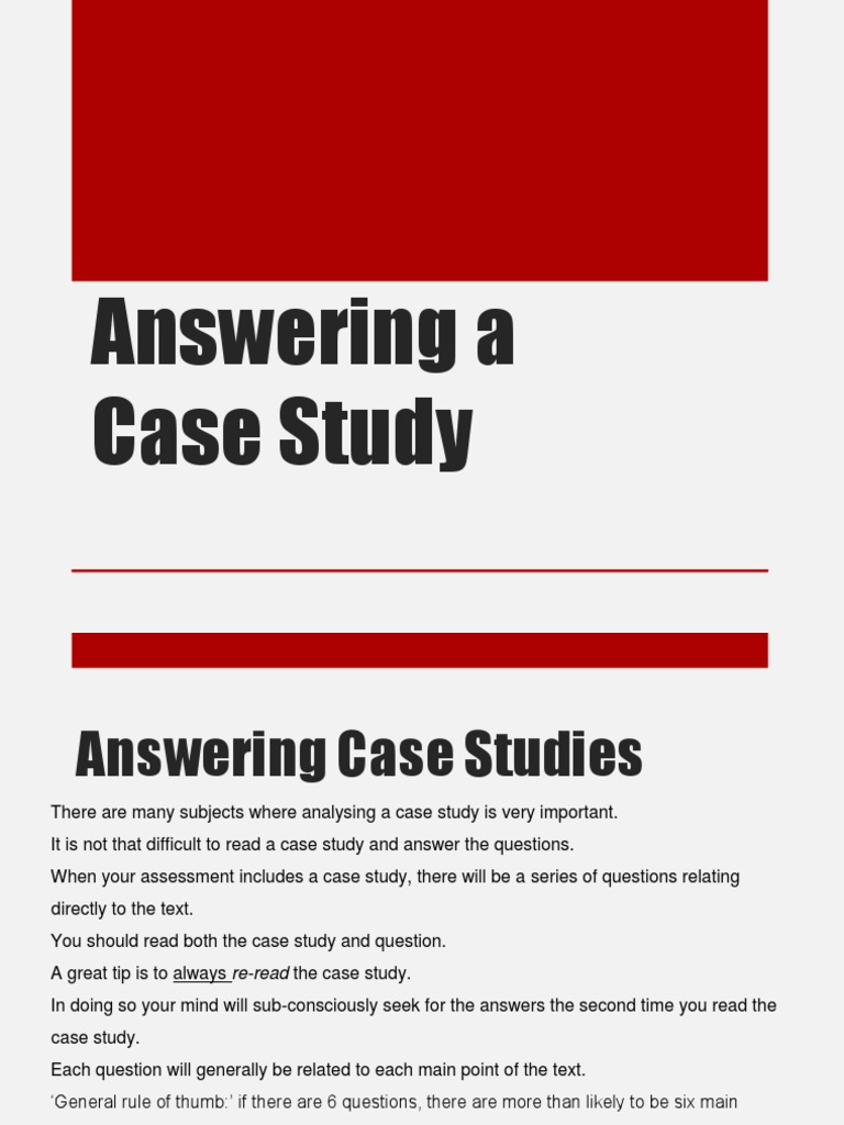 Answering Case Study Questions | PDF | Question | Cognition