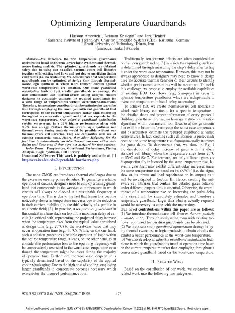 Optimizing Temperature Guardbands | PDF | Spice | Electrical Engineering