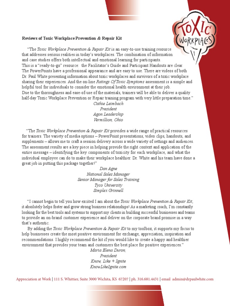 Toxic Kit Endorsements | PDF | Microsoft Power Point | Business Economics