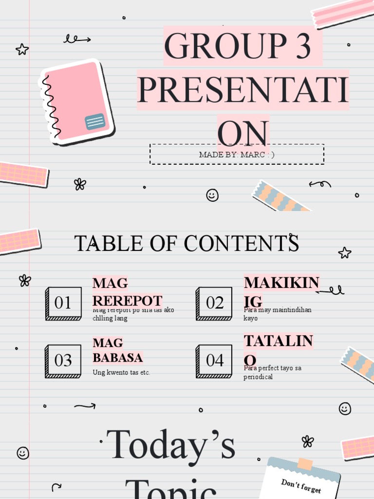 Group 3 Presentati On Made By Marc Pdf