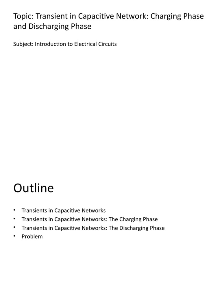 Charging Phase And Discharging Phase Electric Circuits Pdf