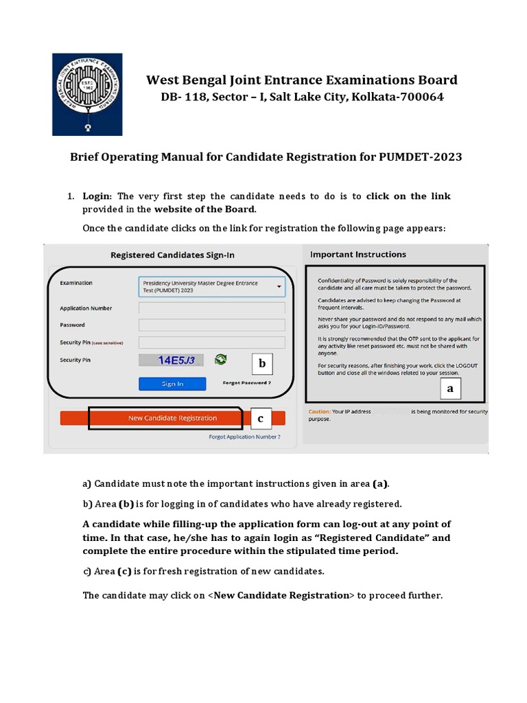 Registration Manual PUMDET 2023 | PDF | Login | Computing