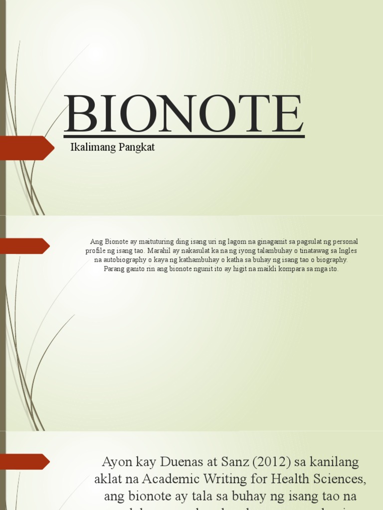 BIONOTE | PDF