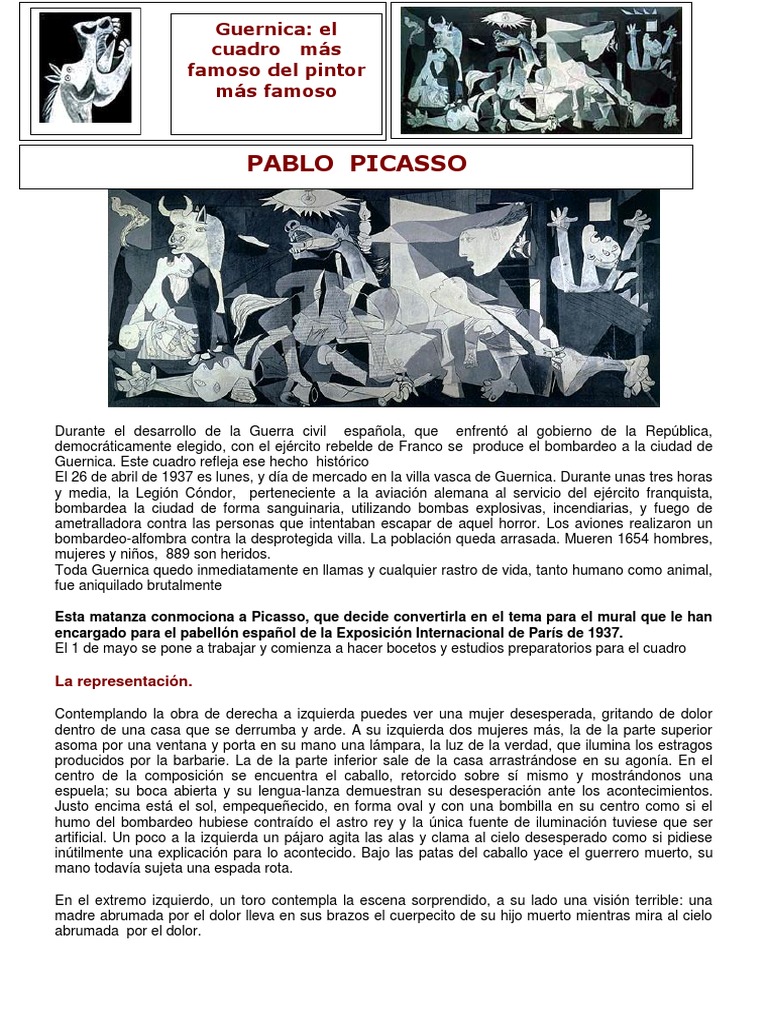 Guernica de Pablo Picasso | PDF | Pablo Picasso