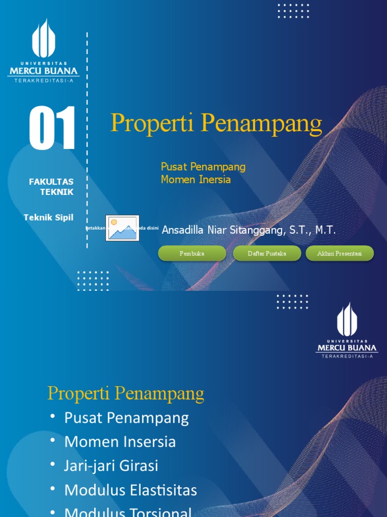 Momen Inersia dan Modulus Penampang | PDF