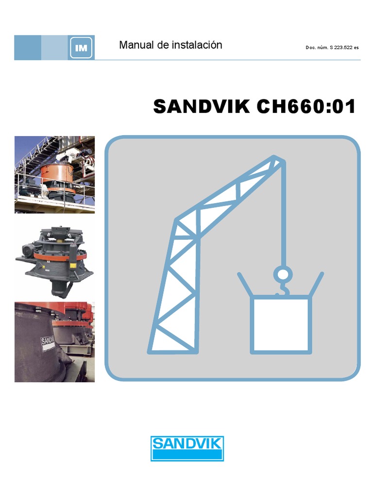 SANDVIK CH660:01: Manual de Instalación | PDF | Eje | Rodamiento (Mecánico)