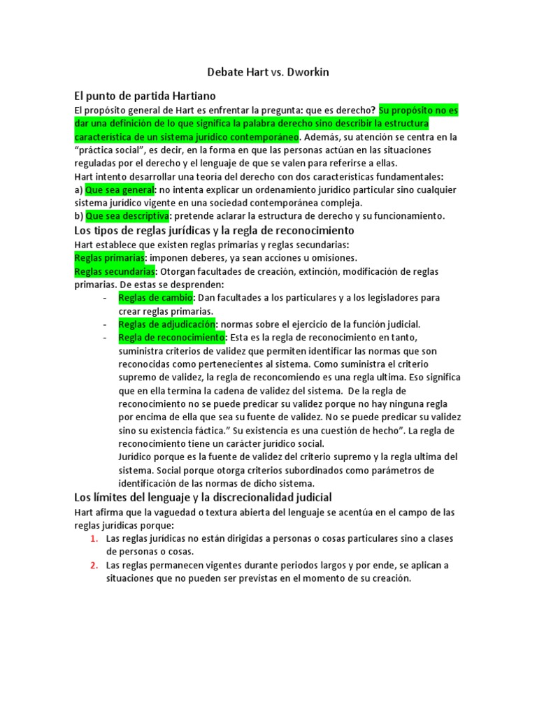 Debate Hart Vs Dworkin | PDF | Juez | Legislación